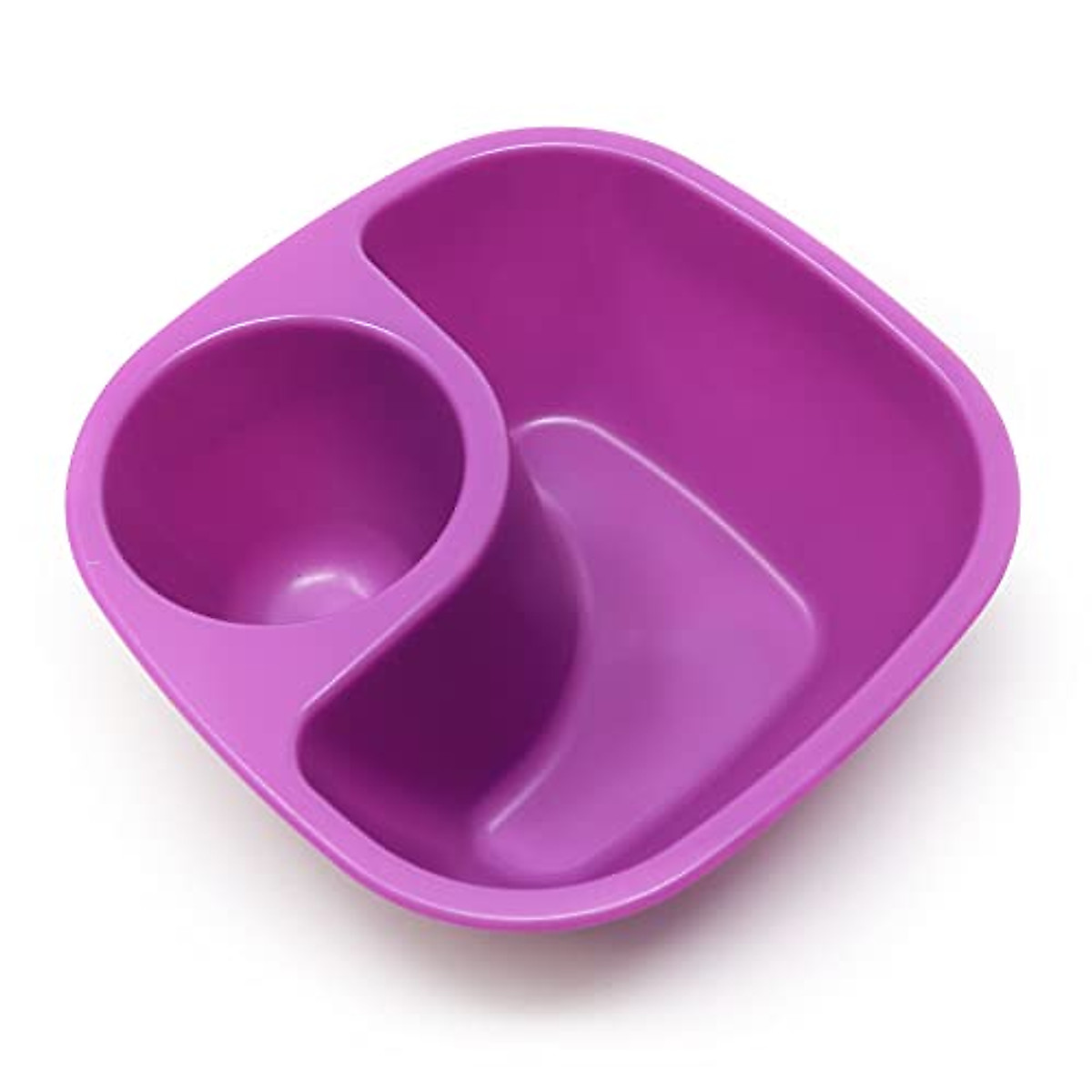 Rolling Sands Reusable Snack and Dip Bowls, 5 Pack, USA Made, Dishwasher and Microwave Safe Personal Size Plastic Divider Bowls, BPA-Free, Two Compartments to Hold Dips, Snacks and Treats