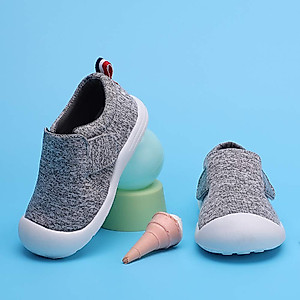 peggy piggy Baby Shoes Boy&Girl Infant Sneakers Non-Slip First Walking Shoes Breathable Mesh Shoes 12 Months(20313-gry-17)