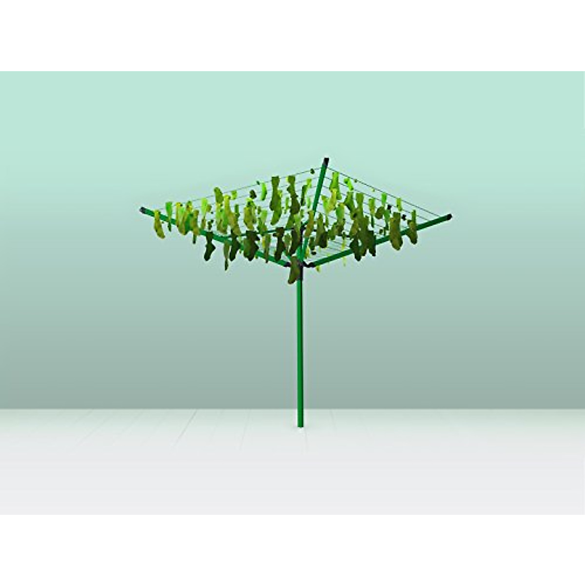 Brabantia Lift-o-Matic Large Rotary Airer Clothesline with Metal Soil Spear, 197 Feet, Silver