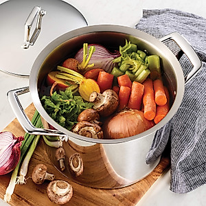 Tramontina Covered Stock Pot Stainless Steel Induction-Ready 8 Quart, 80101/011DS