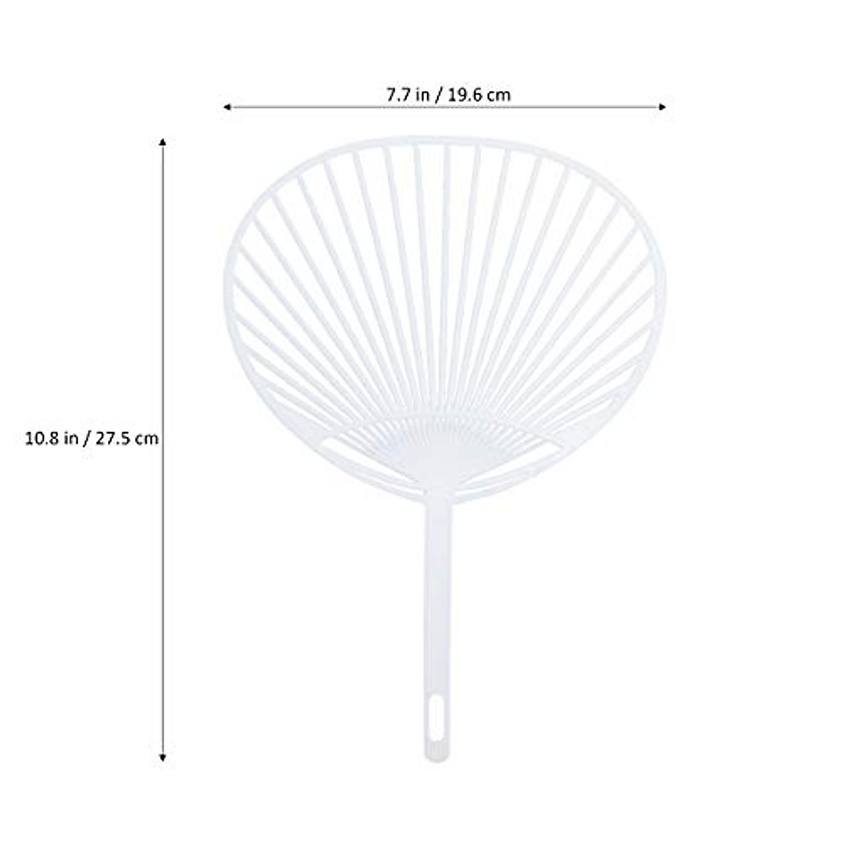 LUOEM 10pcs Japanese Fan Uchiwa DIY Kit Hand-held Fan Framework for DIY Crafts (White)