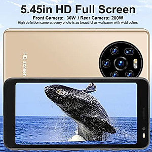 VBESTLIFE Unlocked Android Smartphone, 4GB+512MB RAM, with 5.45in Display, 2MP Rear Camera, 3G Dual Card Dual Standby Mobile Phone(Gold)