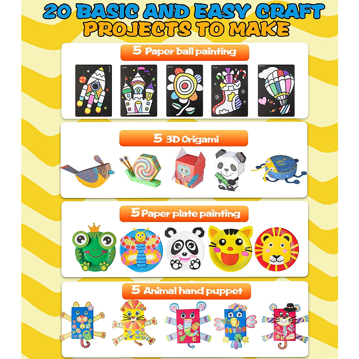 Officygnet Arts and Crafts for Kids Ages 3 4 5+, Toddler Craft Kit Toy Gifts for 3-5 Years Old, Fun Preschool Classroom Activity Project for Boy & Girl, Birthday Christmas Crafts Supplies for Kids