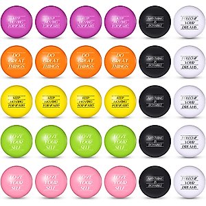Zomiboo 30 Pcs Motivational Stress Balls Bulk Quote Relief Ball Inspirational Foam Stress Ball for Adult Kids Hand Exercise Balls Anxiety Stress Ball Fidget Toy for Encouraging Relief, 7 Colors