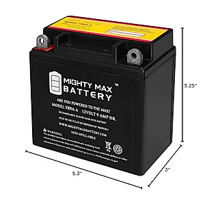 Mighty Max Battery YB9A-A 12V 9AH Battery Replacement for 4140008, 44043, 740-1872