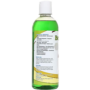 AUKAR Bergamot Shampoo 17.63 Fl Oz (PACK of 2) plus Key Chain Shampoo de Bergamota 500ml más Llavero. Twin Pack. 100% Natural.