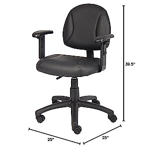 Boss Office Products Posture Task Chair with Adjustable Arms in Black