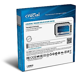 [OLD MODEL] Crucial MX100 512 GB SATA 2.5-Inch 7mm Internal Solid State Drive CT512MX100SSD1