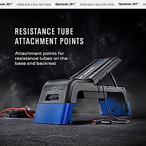 Reebok Deck Multipurpose Adjustable Bench Aerobic Strength Training Incline and Decline, Blue