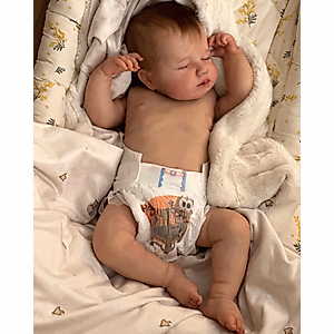 Angelbaby Reborn Baby Dolls Silicone Full Body Loulou 20inch Realistic Sleeping Newborn Boy Doll That Look Real Babies New Born Doll Waterproof Cute Handmade Visible Veins Bebe Lifelike Dolls