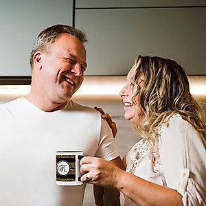 3dRose mug_180680_4 Elegant Cheetah Animal Print Monogram Letter K Two Tone Mug, 11 oz, Black