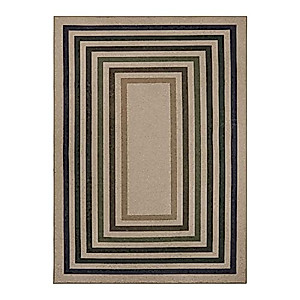 Lahome Modern Geometric Easy Jute Rug, Washable 5x7 Rug Indoor Outdoor Rugs Farmhouse Large Dining Room Bedroom Rug, Contemporary Throw Mat Non Slip Natural Area Rug for Backyard Office RV