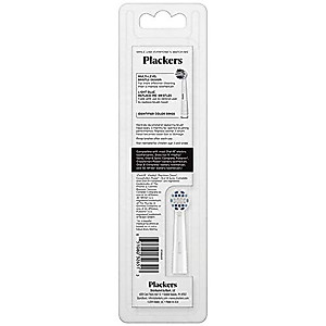 Plackers Action Clean Replacement Brush Heads, 1 Year Supply (Fits Most Oral-B Electric Toothbrushes), 4 Count