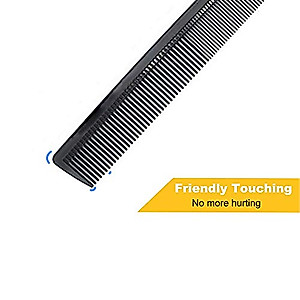 Carbon Fiber Cutting Comb, Professional 8.3” Hair Dressing Comb, Anti Static Heat Resistant Comb For All Hair Types, Fine and Wide Teeth Hair Barber Comb