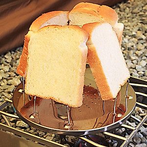 Ruiqas Folding Camp Stove Toaster Stainless Steel Propane Bread Outdoor Toaster Rack Holder for Camping Fishing Hiking