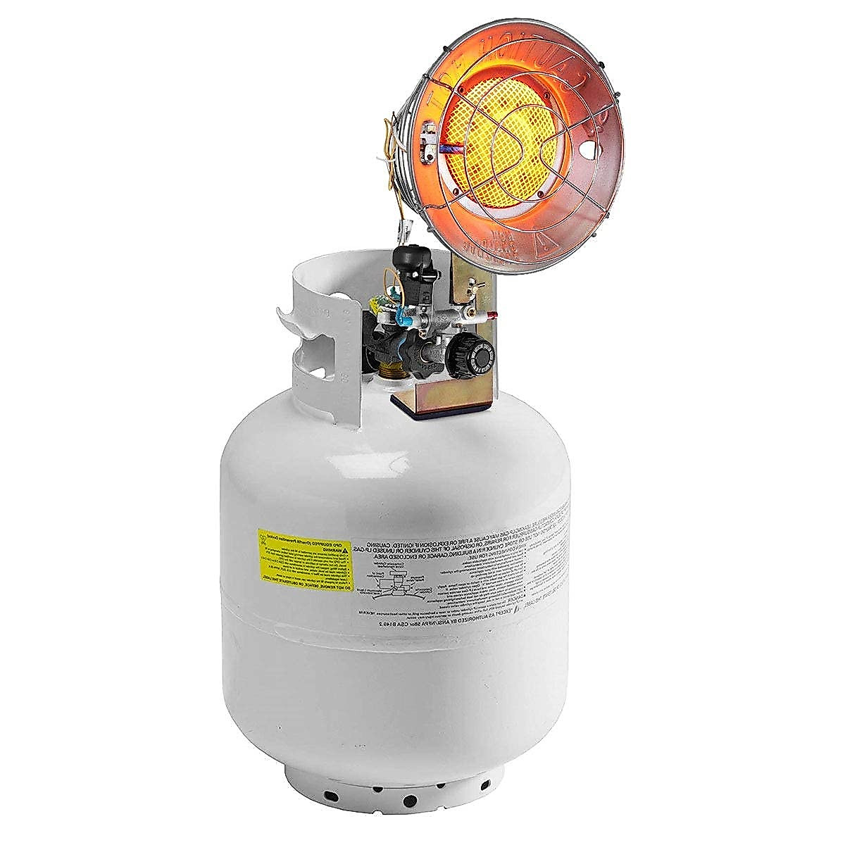 ReunionG Portable Propane Tank Top Heater, Automatic Shut-off Valve and Tip-over Switch, 15,000 BTU Outdoor Infrared Propane Gas Heater for Camping Fishing (Propane Cylinder not Included, 2.5 lbs)