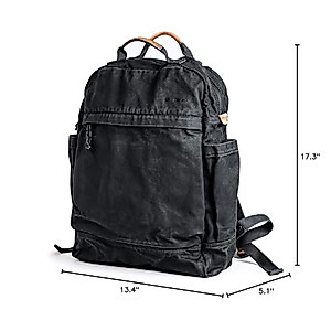 Gootium Canvas Backpack x Crossbody Pack - Casual Vintage Style Cloth Daypack Combo
