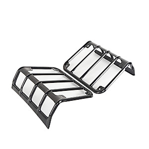 Hooke Road Wrangler Tail Light Covers Rear Taillight Euro Guard Black Light Cage fit for 2007-2018 Jeep Wrangler JK & JKU Unlimited - Pair