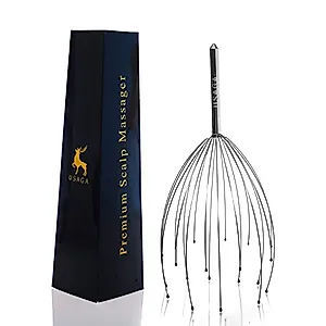 USAGA Head Massager Scalp Massager 20 Fingers Head Scratcher for Head Body Relaxing