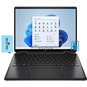 2022 Newest HP Spectre x360 13.5" 60Hz Touchscreen FHD IPS 2-in-1 Laptop 12th Gen (Intel i7-1255U 10-Core, 16GB RAM, 1TB SSD, Intel Iris Xe, Backlit KYB, WiFi 6, BT 5.2, Active Pen, Win11H) w/Hub