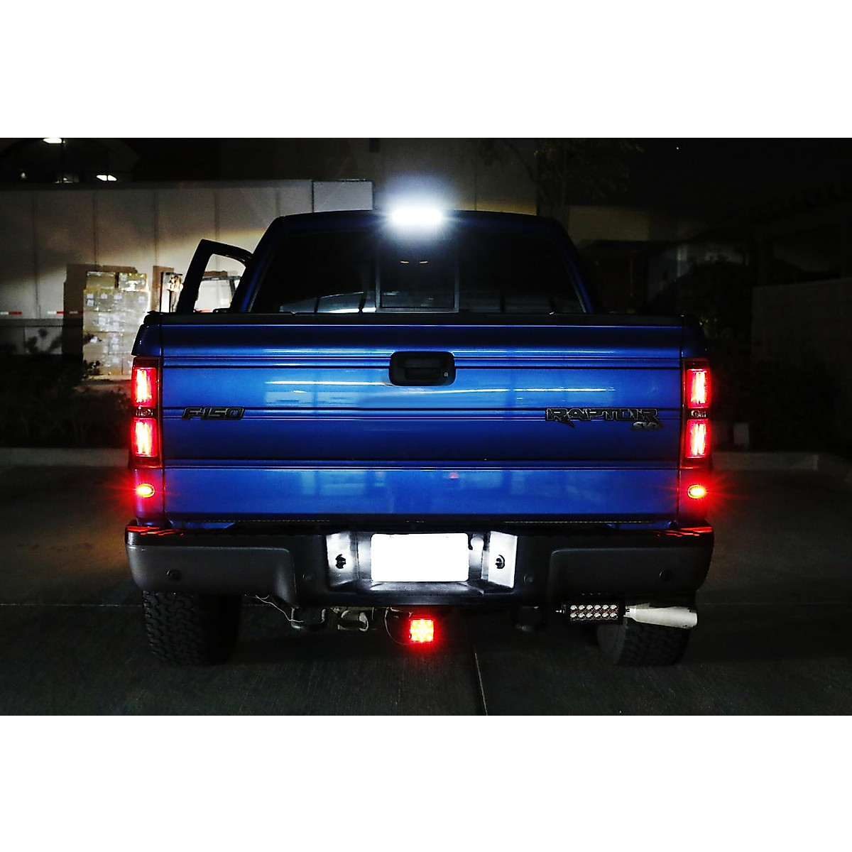 iJDMTOY OEM-Fit 3W Full LED License Plate Light Assembly Kit Compatible with Ford F150 Ranger Raptor Explorer Sport Trac, Powered by 3pcs Xenon White LED Diodes