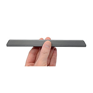 Teak Tuning Fingerboard Straight Poly Ramp - 7" Straight Parking Curb in Concrete Grey Colorway