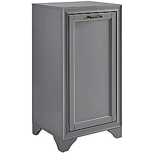 Crosley Furniture Tara Linen Hamper, Vintage Gray