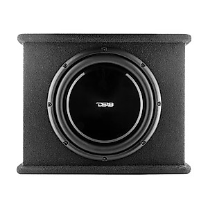 DS18 SB12A 12 Inches Shallow Subwoofer Enclosure with Built in Amplifier – Car Audio All in One Amplifier and Subwoofer Bass Package 700 Watts Power – Great Stealth Car Subwoofer in Box with Amp