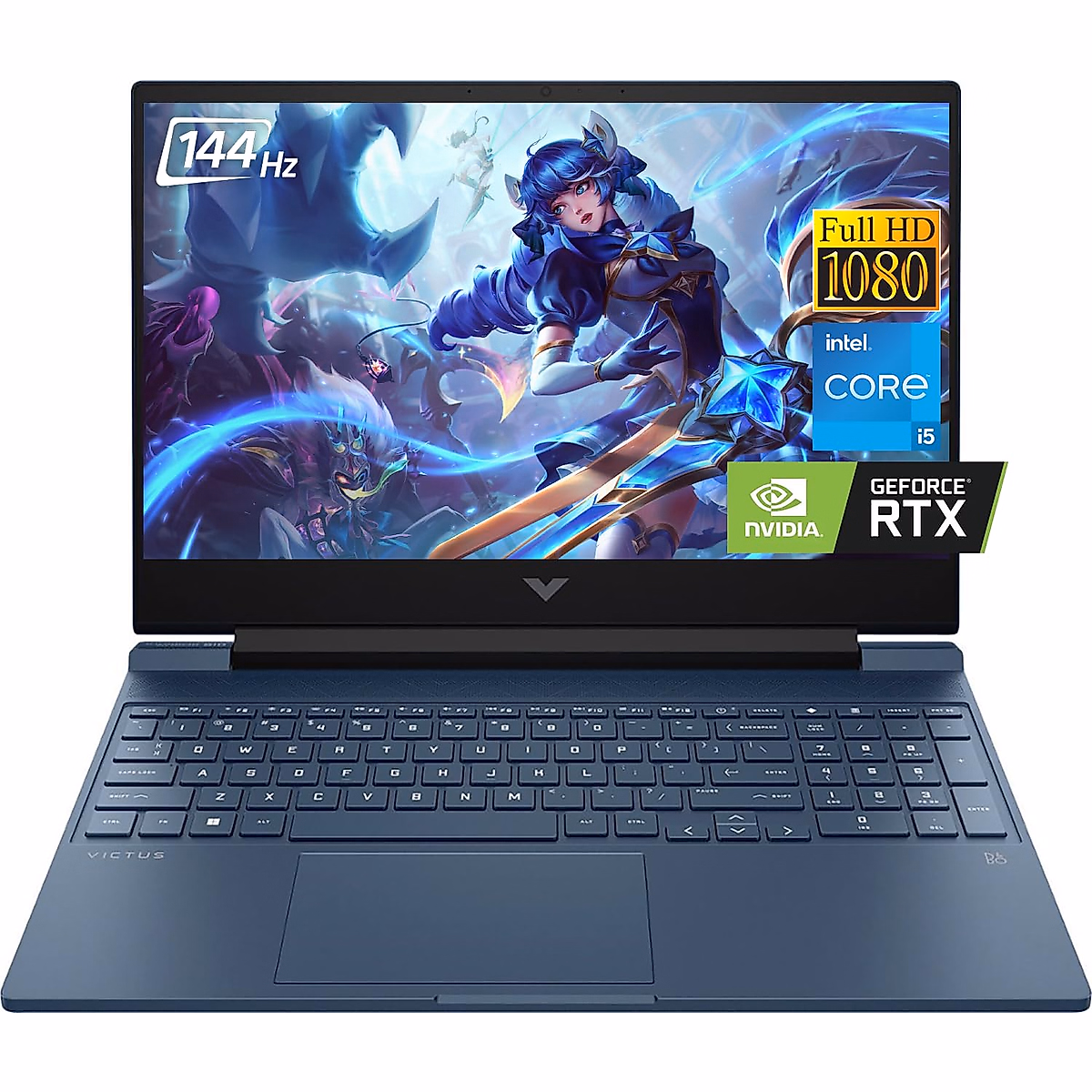 HP Newest Victus Gaming Laptop, 15.6" FHD 144Hz Display, Intel Core i5-13420H(Up to 4.6GHz), NVIDIA GeForce RTX 3050, 32GB RAM 1TB PCIe SSD, Backlit KYB, WiFi 6, HDMI, Win 11, w/CUE Accessories