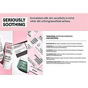 Acure Seriously Soothing Starter Kit - 100% Vegan & For Dry to Sensitive Skin, Includes Cleansing Cream, Cloud Cream, & Day Cream, Serum Stick & Blue Tansy Night Oil, 5 Count