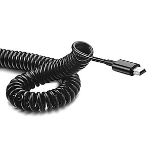 USB 2.0 Spring Coiled Cable 3ft Extension Cord USB Type A Male to Mini B Male Charger Processors for Mobile Phone, MP3, Cameras