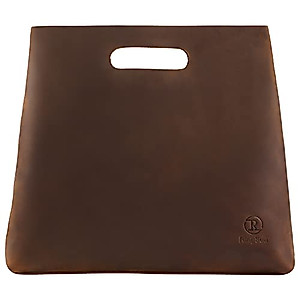 Ringsun Tote Bag for Women Men Minimalist Handbag Handmade from Full Grain Leather