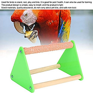 Jeanoko Parrot Frosted Stick Triangle Stand Perch Parrot Stand Lightweight Portable Lovebird for Macaw