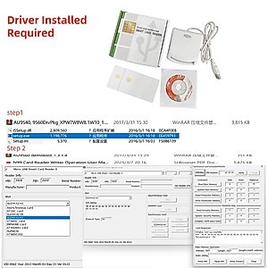 ISO7816 Contact EMV SIM eID PC/SC USB CCID Smart IC Chip Card Reader Writer Programmer with 2pcs SLE4442 Cards + SDK Kit(Program Required) for Professional Engineer