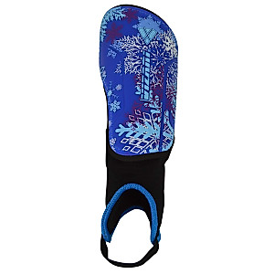 Vizari Frost 2 Soccer Shinguard with Ankle Protection for Boys and Girls (Blue/Purple, Small)