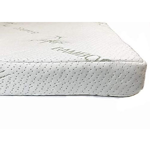 OrganicTextiles 2” Inch Organic Latex Mattress Topper Pad [GOLS Certified] with Natural Bamboo Cover Protector (Twin Size, Medium), Superior Pressure Relief, Breathable and Cooling, Made in USA