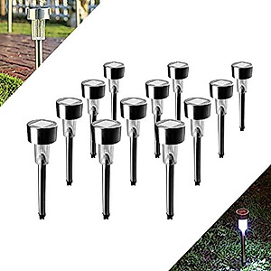 CLEVER GARDEN Outdoor Solar Lights, Upgraded Waterproof Solar Powered Landscape Spotlights Patio Decoration, 12 Pack