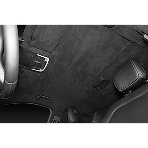 Suede Alcantara Fabric 64" W×36" L Double-Side Soft Ventilation Material Alcantara Fabric for Cushion Sofa Pillows Car Headliner Replacement Home Interior Wrap Décor 64" Wide - Black