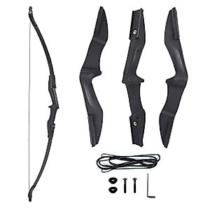 Konelia 57" Archery Takedown Recurve Bow Right&Left Hand Hunting Bow Long Bow for Adult Youth Beginner Outdoor Hunting Shooting Training Target Practice