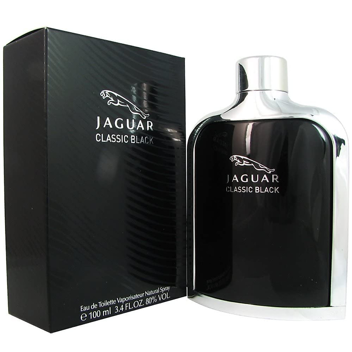 Jaguar Classic Black Eau De Toilette Spray 3.4 Oz/ 100 Ml for Men By 3.4 Fl Oz