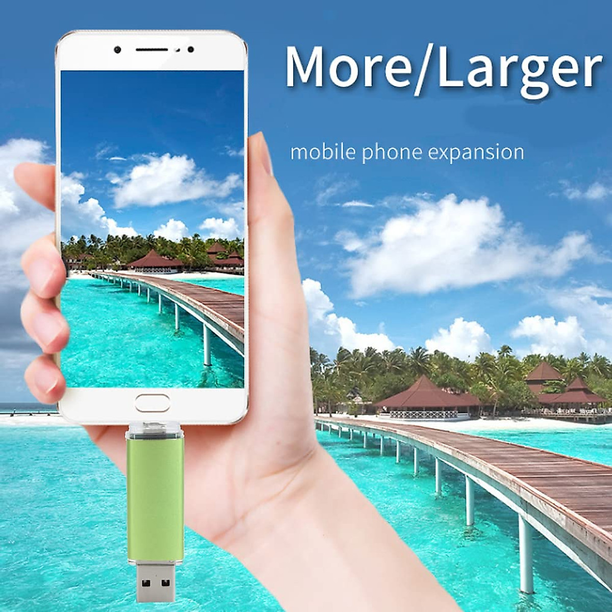 128GB Micro USB Flash Drive, USB 2.0 Storage Memory Stick OTG Thumb Drives, for Cell Phone Computer Save Photos Pictures Video Music etc