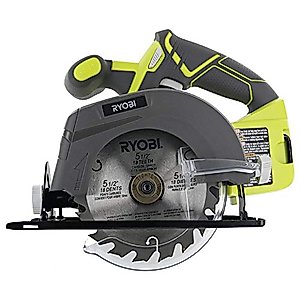 Ryobi One P505 18V Lithium Ion Cordless 5 1/2in 4,700 RPM Circular Saw (Battery Not Included, Power Tool Only), Green (Renewed)