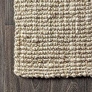 JONATHAN Y NRF102B-3 Pata Hand Woven Chunky Jute Light Ivory 3 ft. x 5 ft. Area-Rug, Farmhouse, Easy-Cleaning, for Bedroom, Kitchen, Living Room,