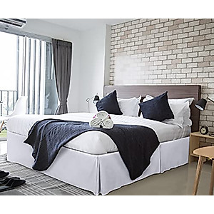 Utopia Bedding King Bed Skirt - Soft Quadruple Pleated Ruffle - Easy Fit with 16 Inch Tailored Drop - Hotel Quality, Shrinkage and Fade Resistant (King, White)