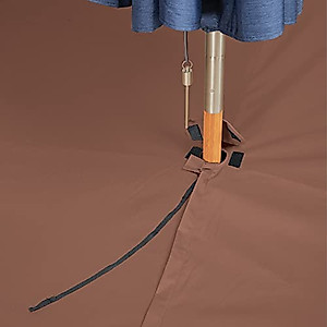 Duck Covers Ultimate Waterproof 108 Inch Rectangular/Oval Patio Table & Chair Set Cover with Umbrella Hole, Outdoor Table Cover