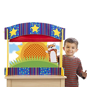 Melissa & Doug Wooden Tabletop Puppet Theater