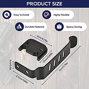 Olaismln Gun Belt Clip, Low Profile Slim Concealed Carry Easy Install for Glock Gen 1-4 Models