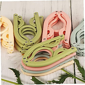 Folding Clothes Hangers 4 Colors, Non-Slip Clothes Hangers, Portable Folding Wall Mounted Drying Rack for Home Hotel Travel Camping 20 Packs