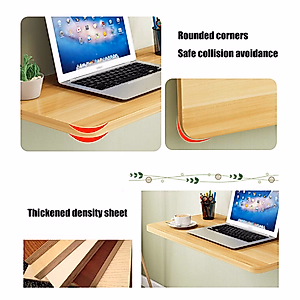 Solid Wood Folding Wall-Mounted Table, Drop-Leaf Home Office Table, Space Saving Hanging Table for Study, Bedroom Or Balcony
