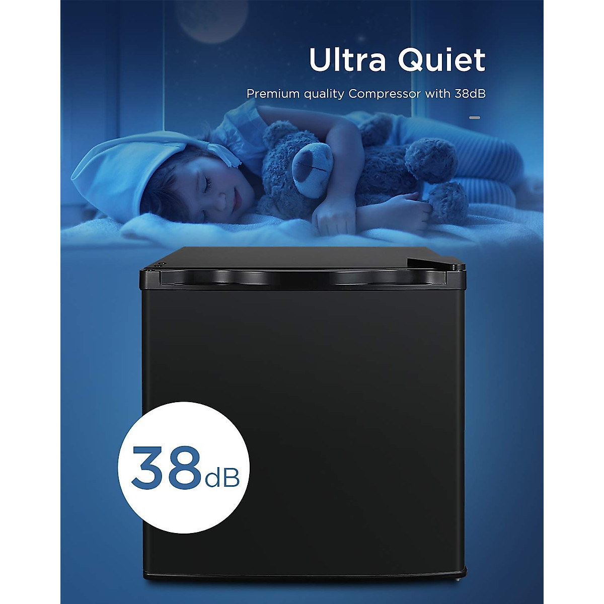 ADT 1.1 Cu.ft Upright Freezer with Compact Reversible Single Door,Removable Shelves Free Standing Mini Freezer with Adjustable Thermostat for Home/Kitchen/Office